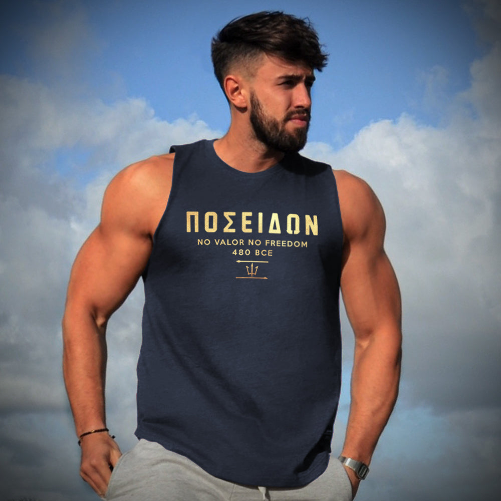 Nemesis Sleeveless Tank - Navy (Poseidon) – ROW 🌎 | Spartathletics
